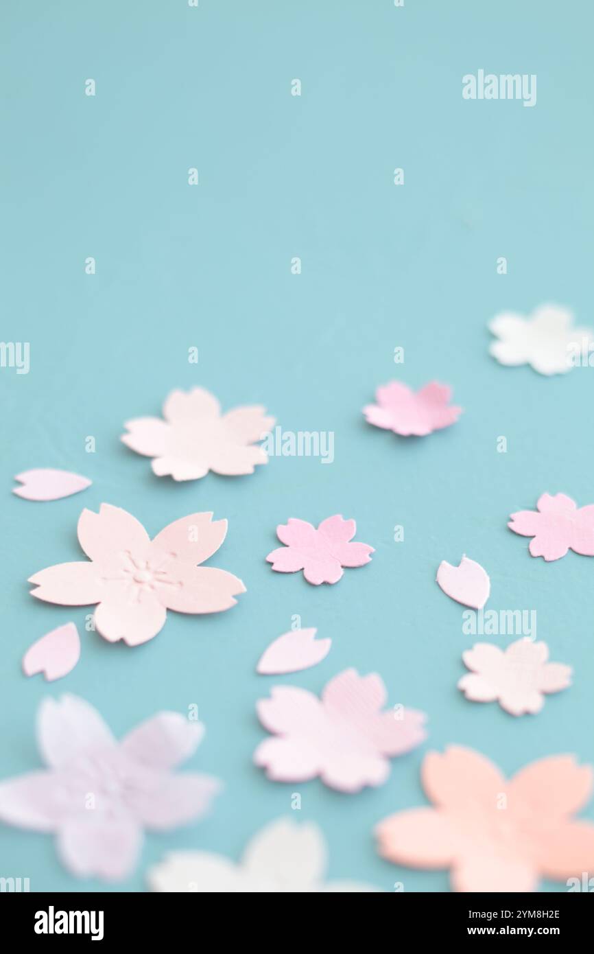 Cherry blossom paper cut-outs Stock Photo - Alamy
