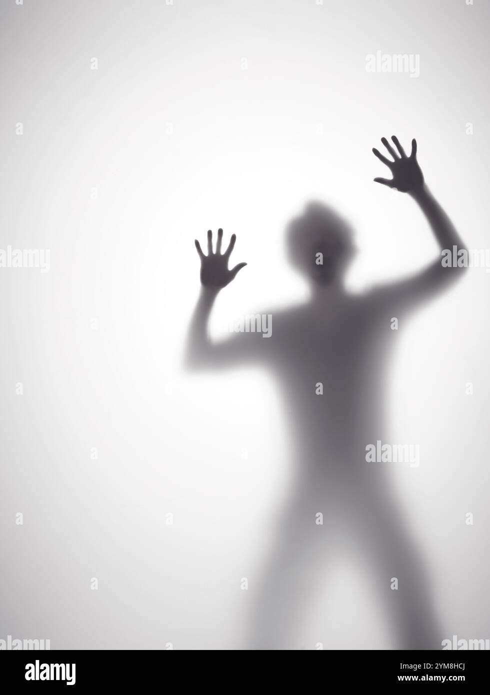 Silhouette of a shouting man Stock Photo - Alamy