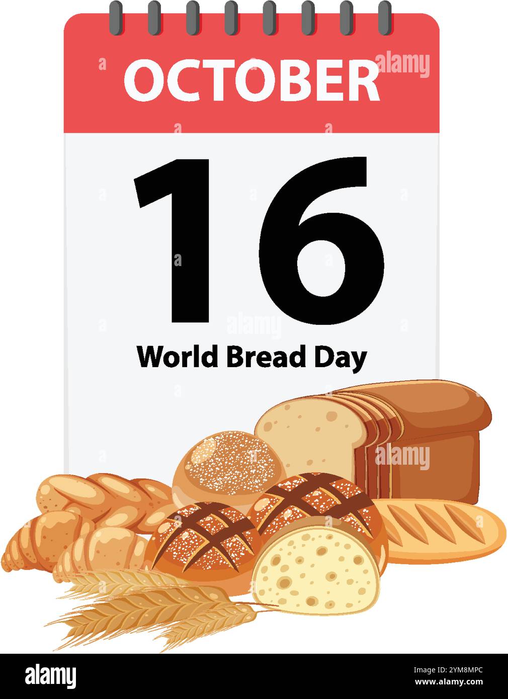 Illustration of various breads for World Bread Day Stock Vector Image ...