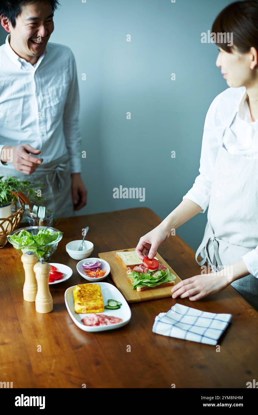 Making sandwiches hi-res stock photography and images - Alamy