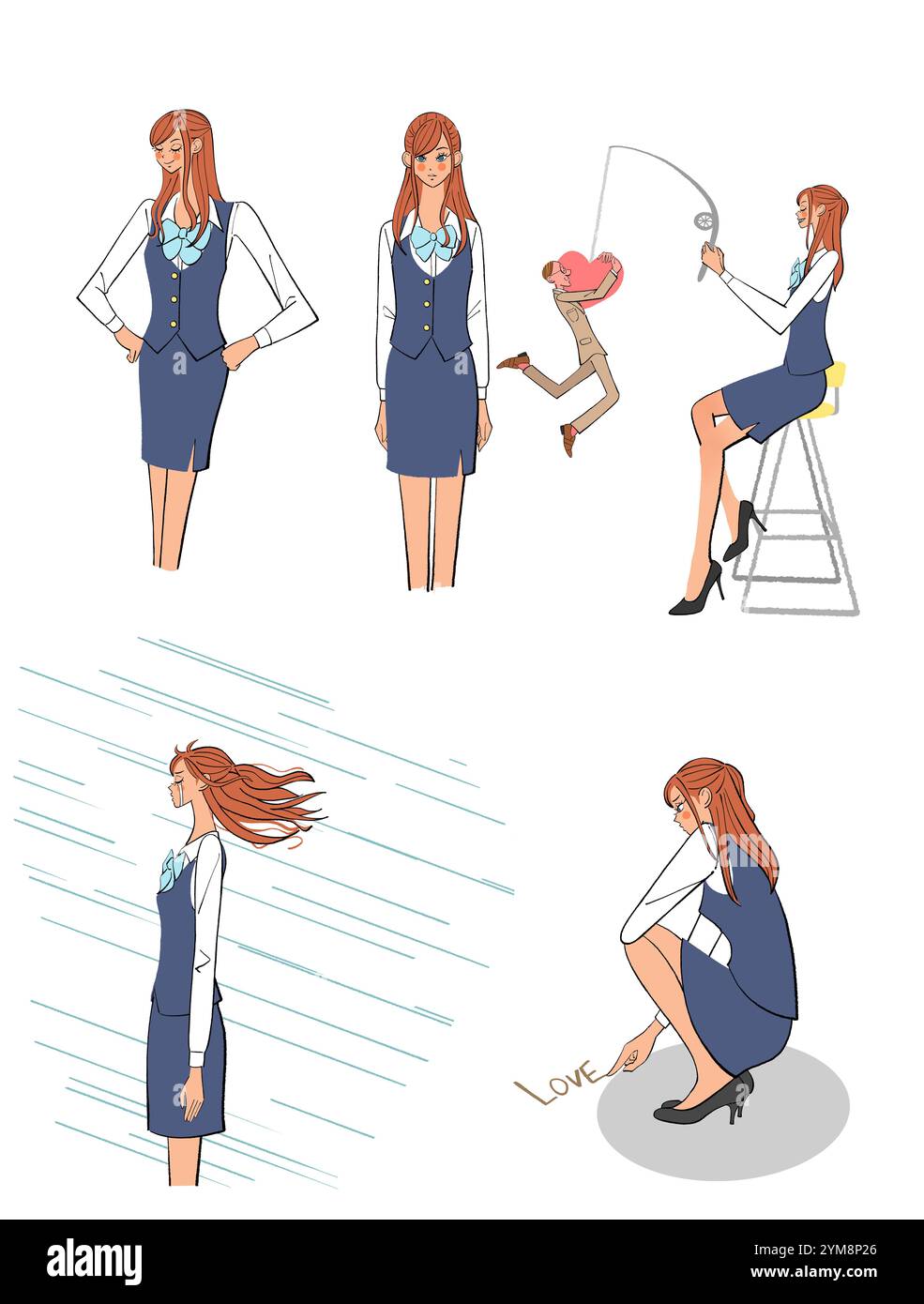 Various daily routines of office worker Stock Photo - Alamy