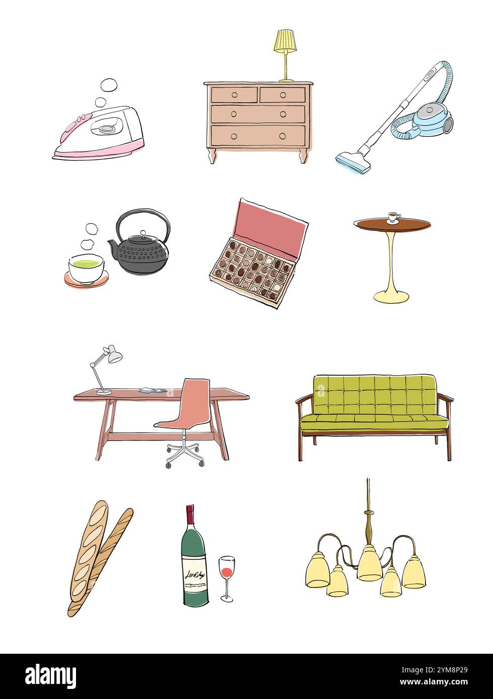 Interior illustrations hi-res stock photography and images - Alamy