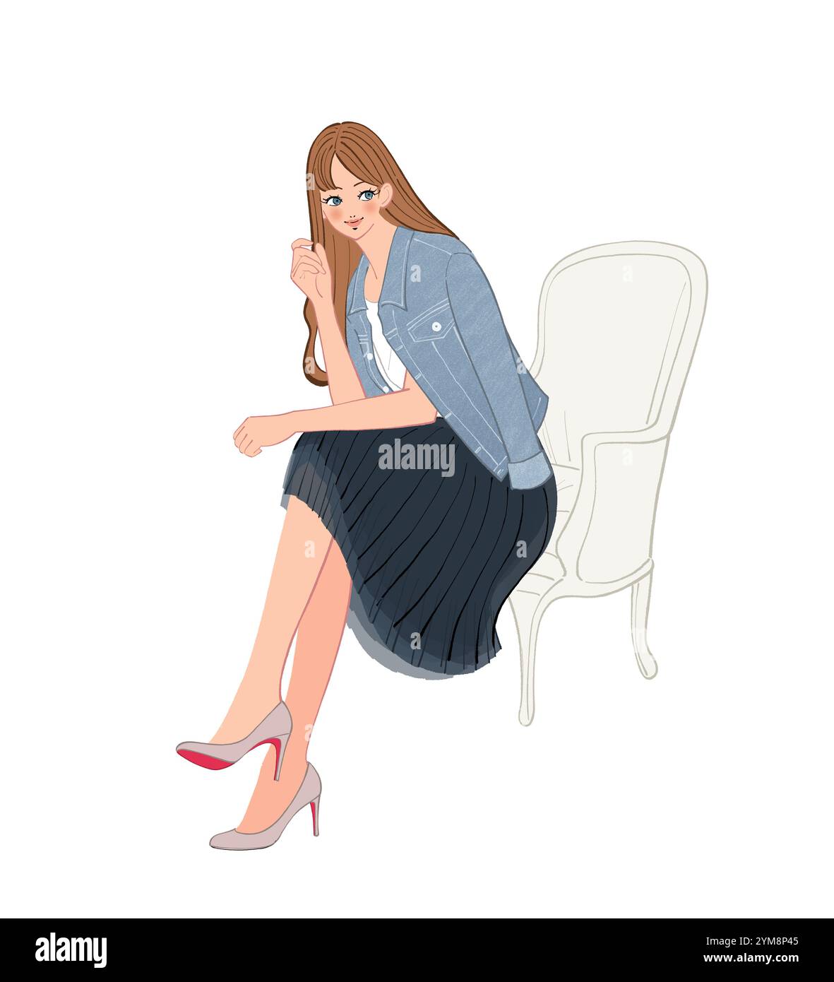 Sitting on chairs Cut Out Stock Images & Pictures - Alamy