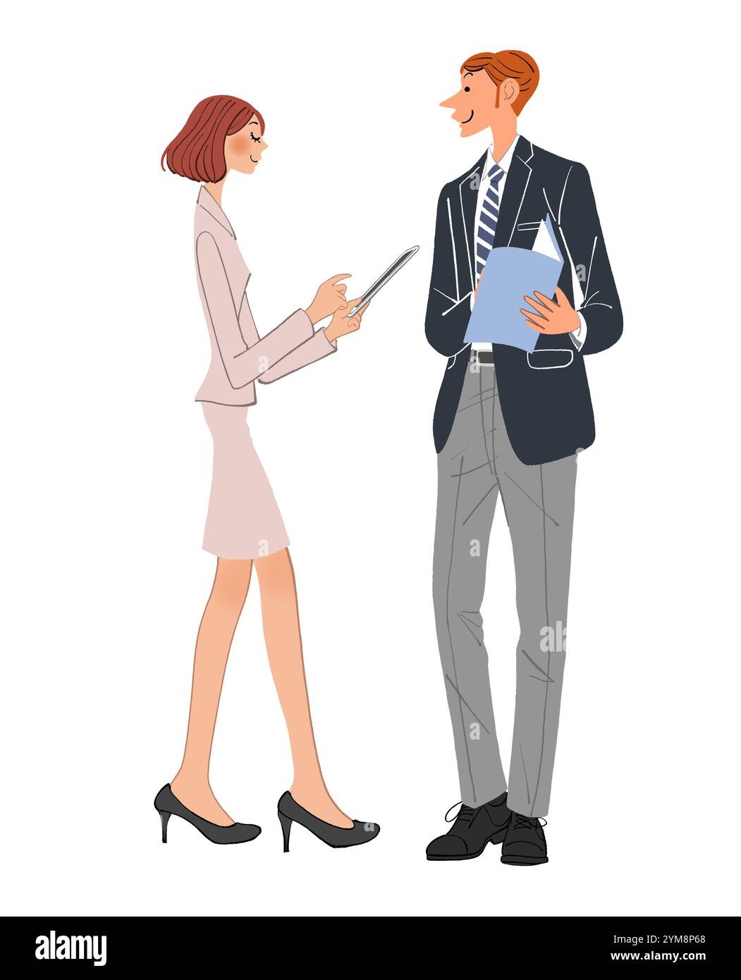 Male employee meeting colleague Cut Out Stock Images & Pictures - Alamy