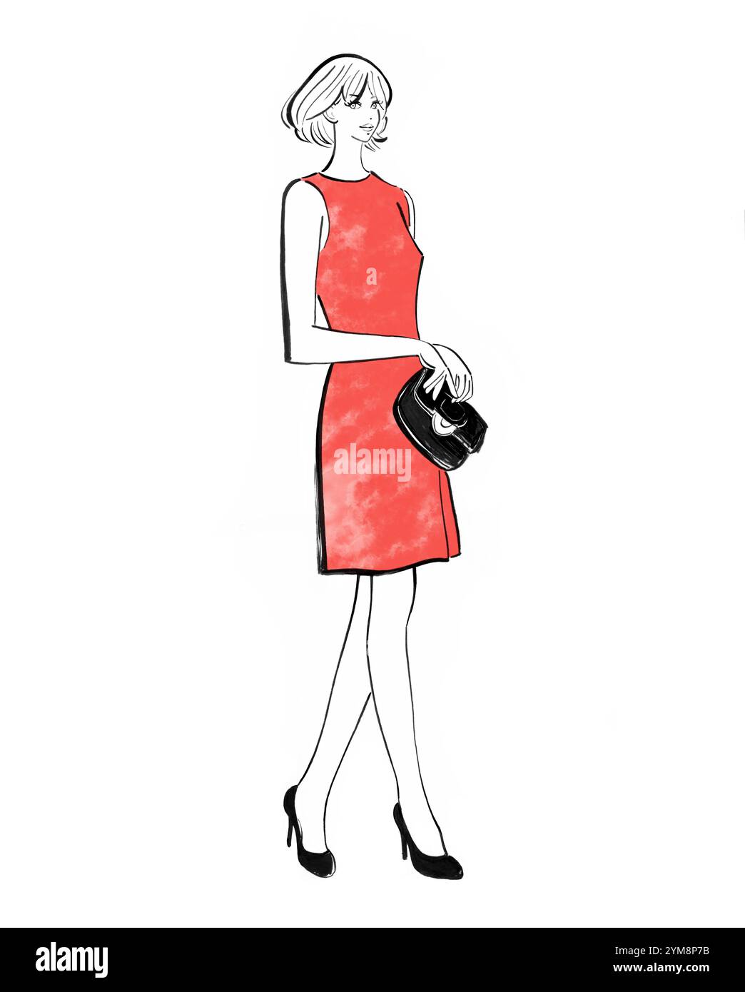 Standing woman in oriental Cut Out Stock Images & Pictures - Alamy