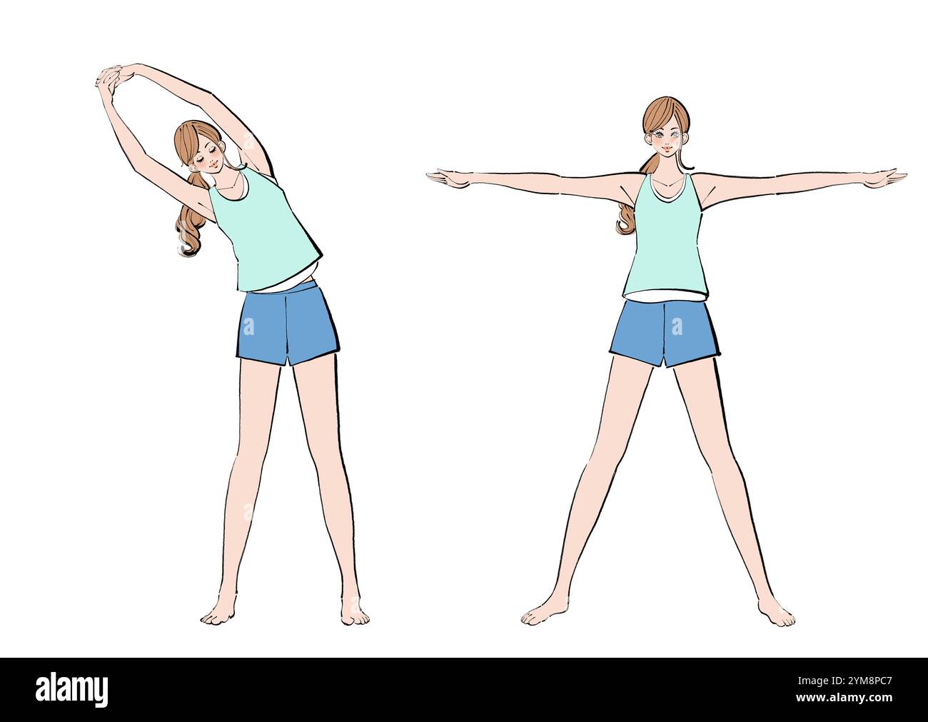 Exercises and illustrations hi-res stock photography and images - Alamy