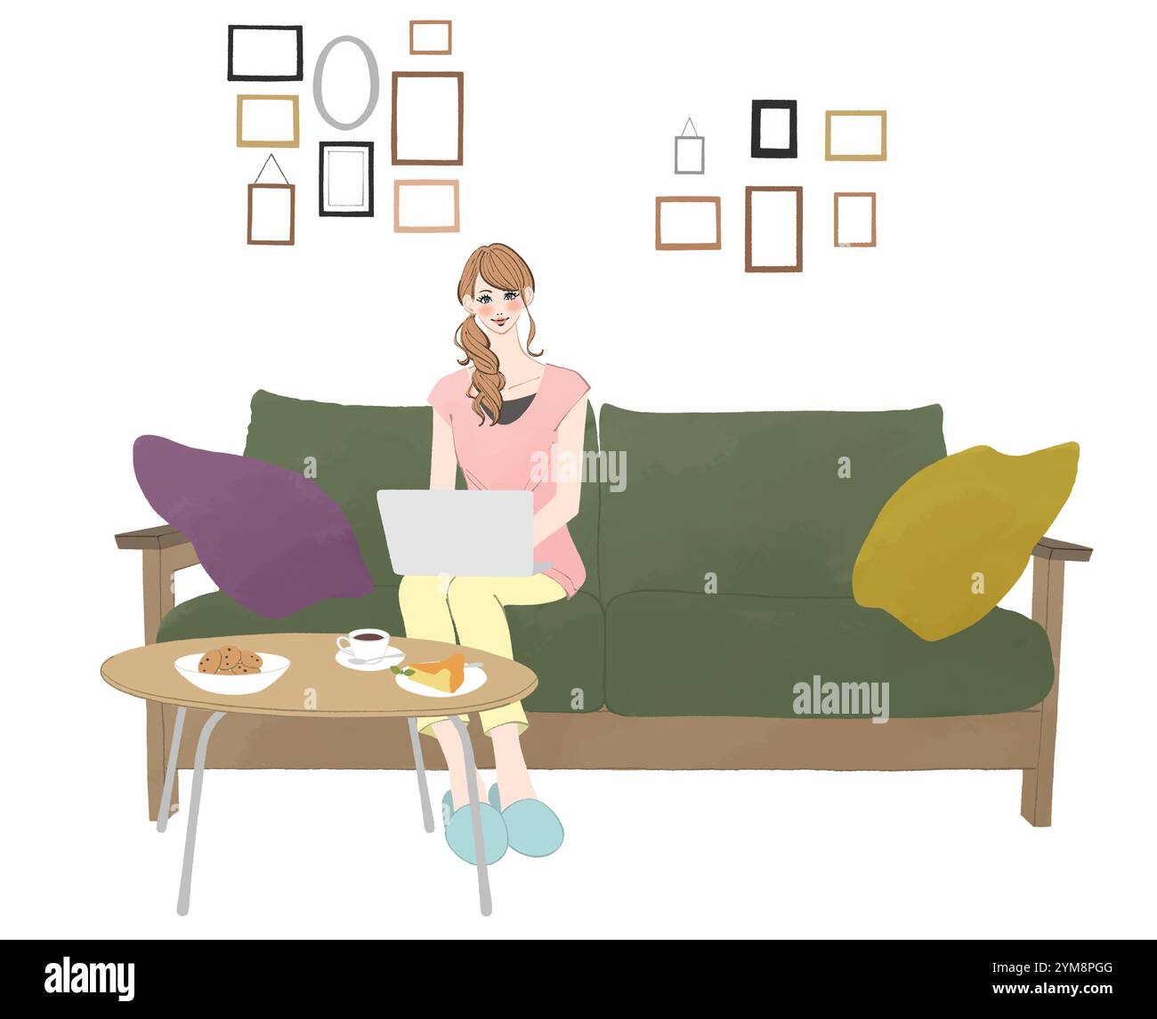 Laptop face time Cut Out Stock Images & Pictures - Alamy