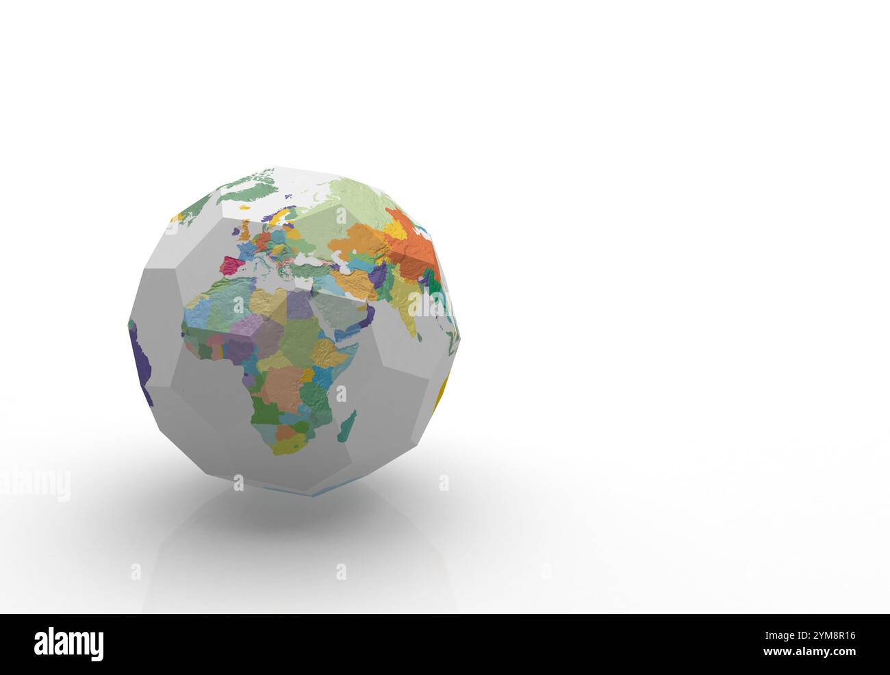 World map of the cube Stock Photo - Alamy