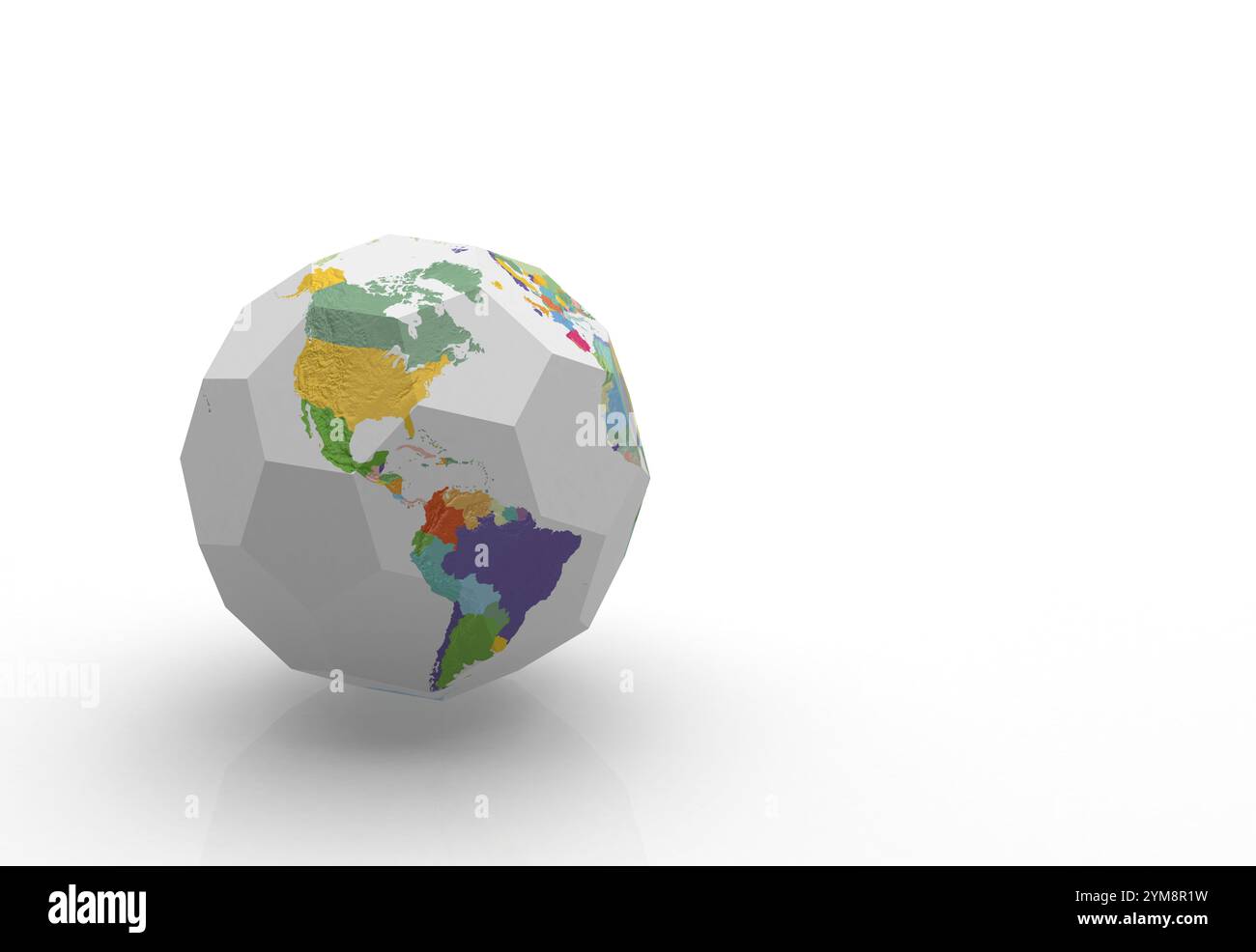 World map of the cube Stock Photo - Alamy