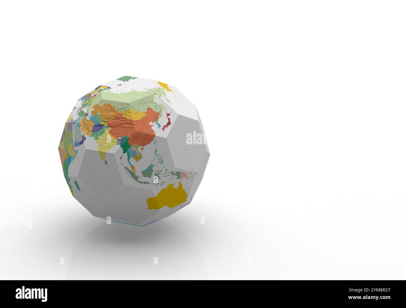 World map of the cube Stock Photo - Alamy