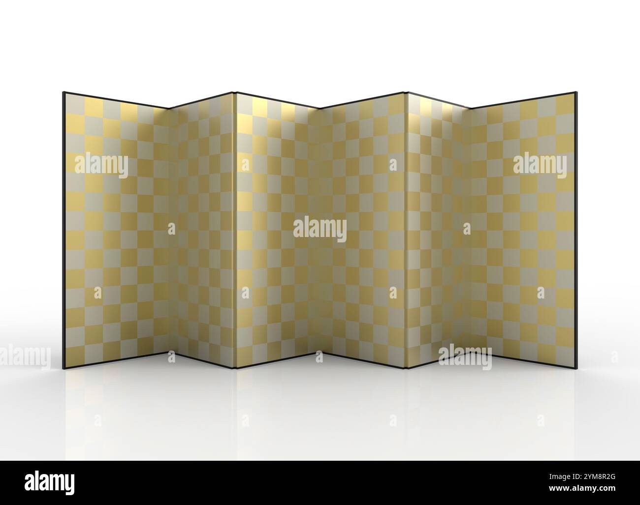 Golden folding screen Stock Photo - Alamy