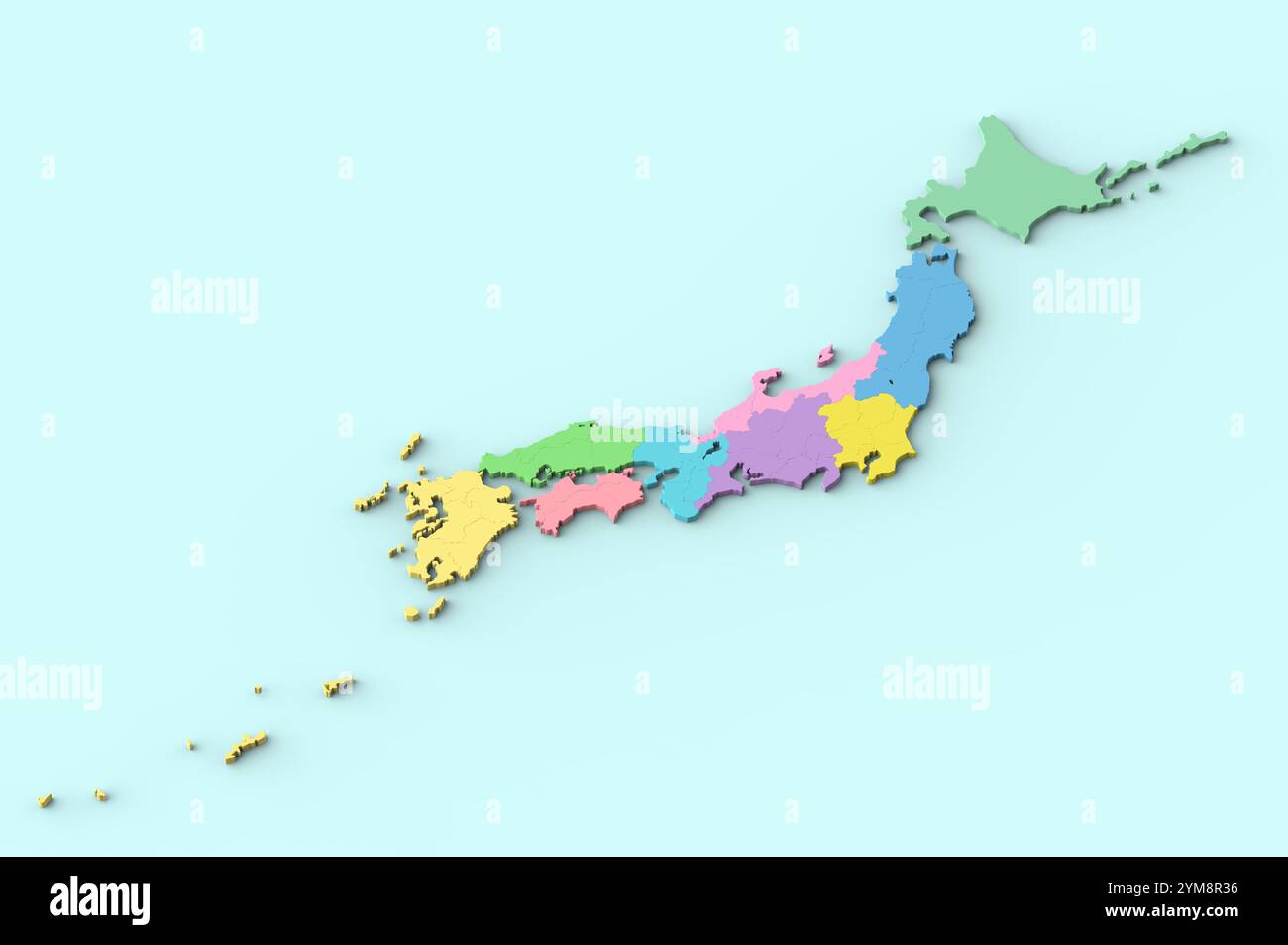 Map of Japan Stock Photo - Alamy