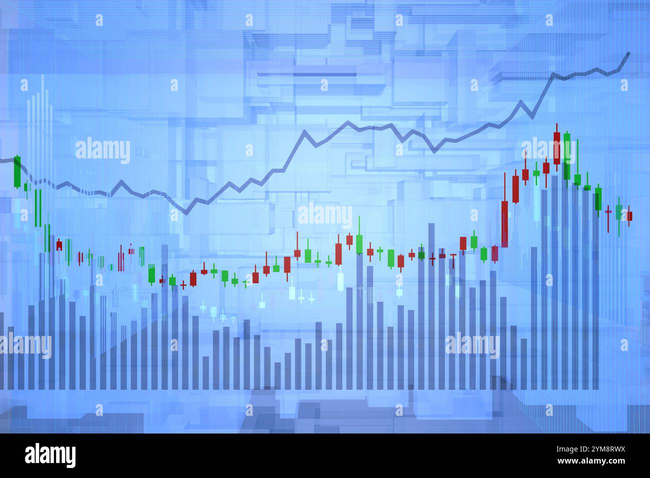 Graph of share prices Stock Photo - Alamy