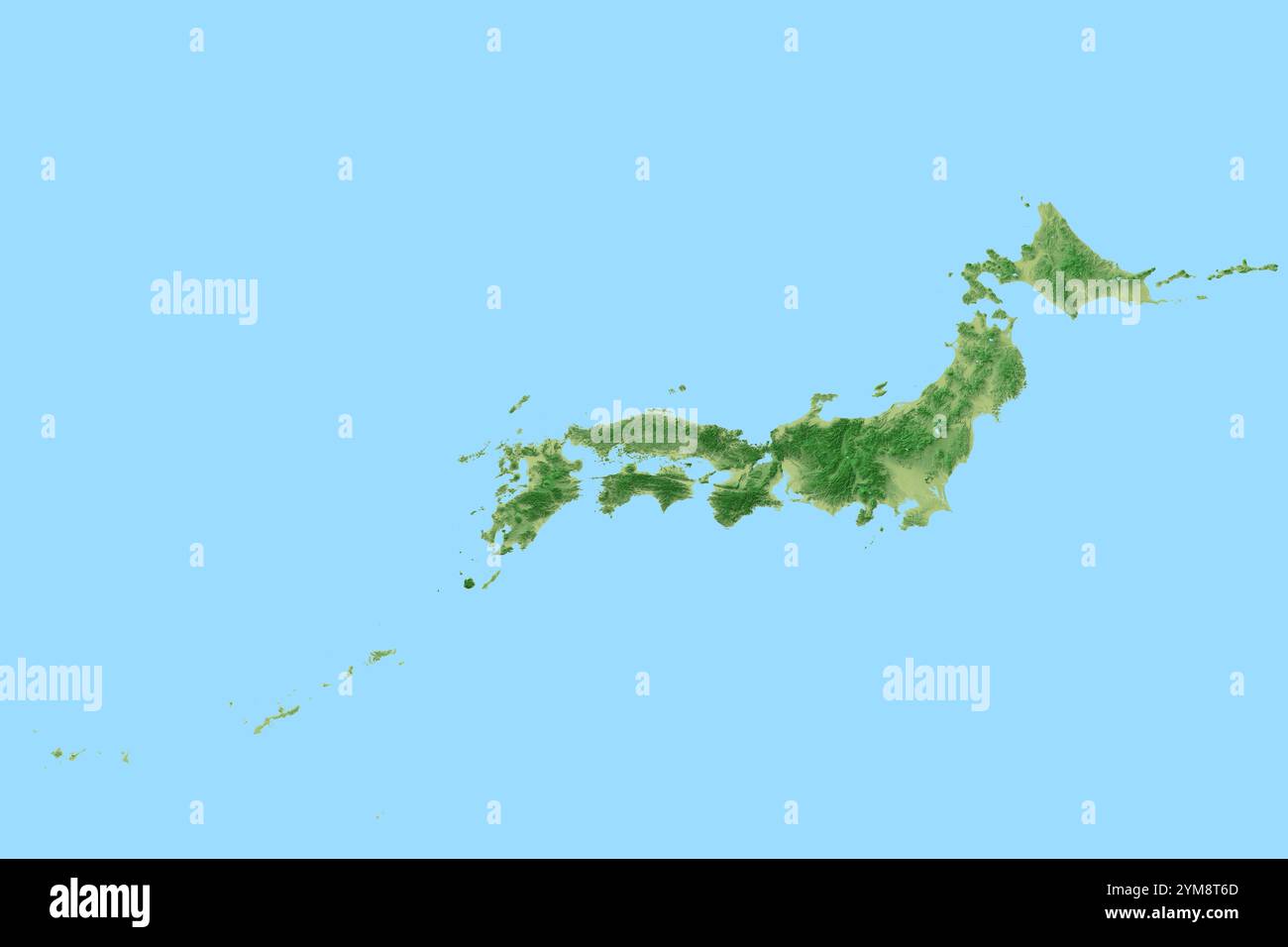Map of the Japanese Islands Stock Photo - Alamy