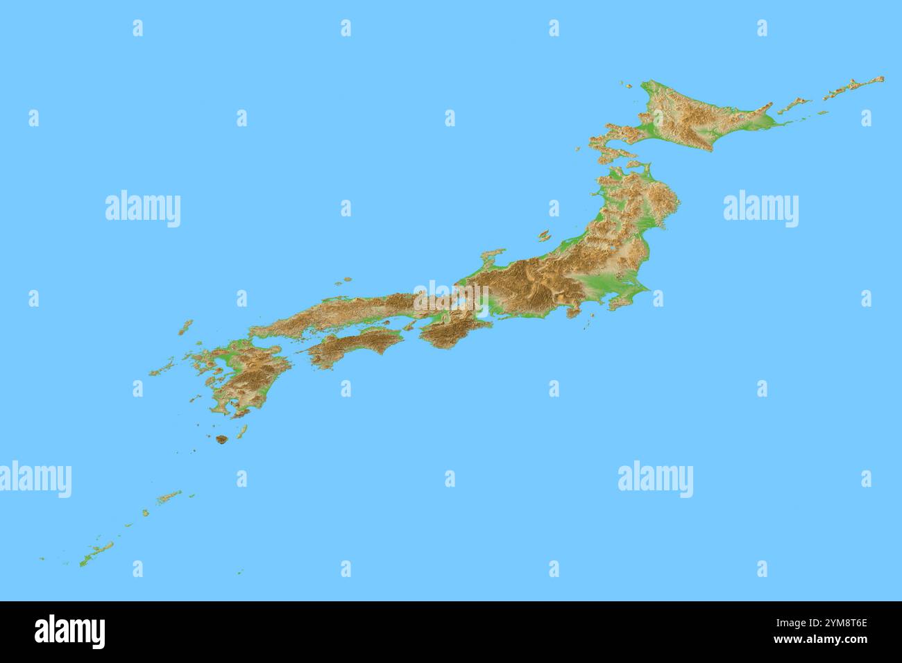 Map of the Japanese Islands Stock Photo - Alamy