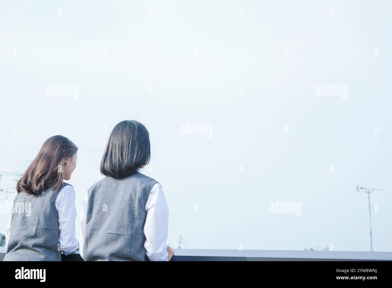 School girl back view uniform hi-res stock photography and images - Alamy