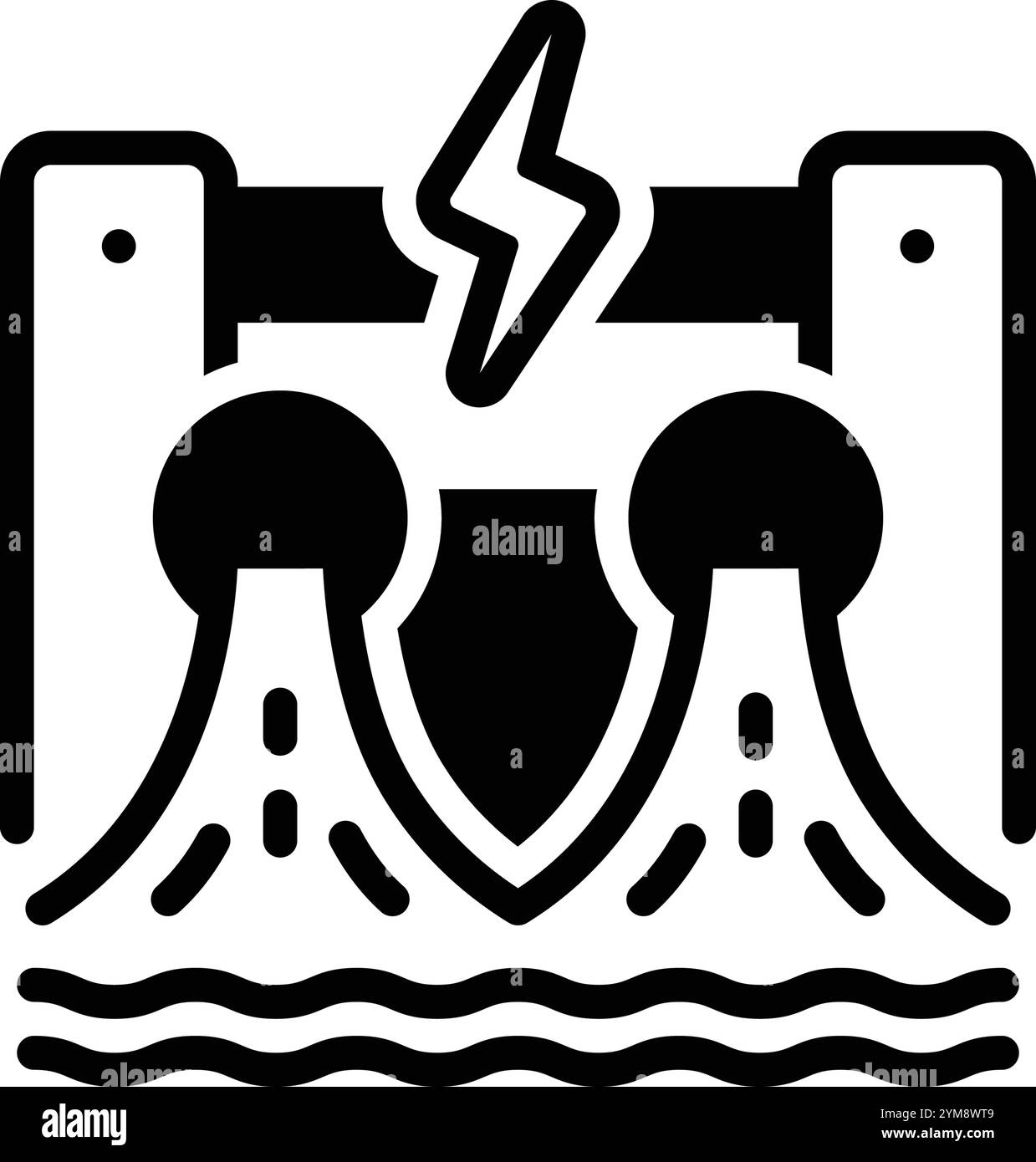 Icon for hydro power, water power Stock Vector Image & Art - Alamy