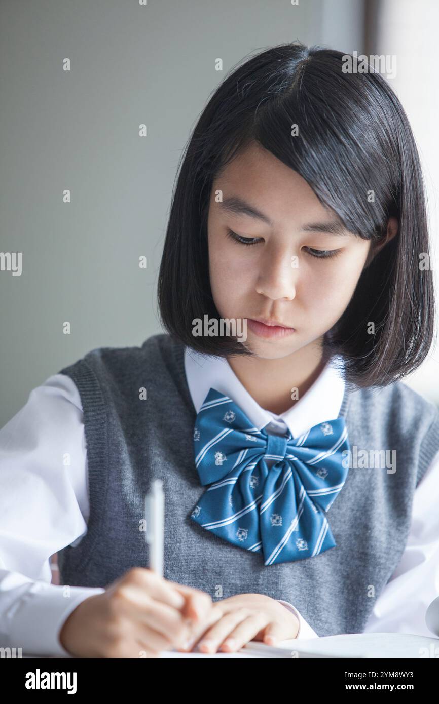 Female student studying Stock Photo - Alamy