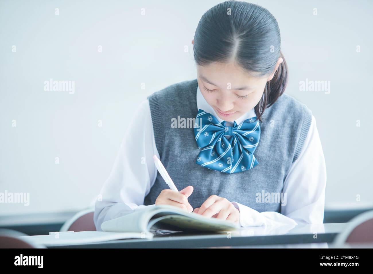 Female student studying Stock Photo - Alamy