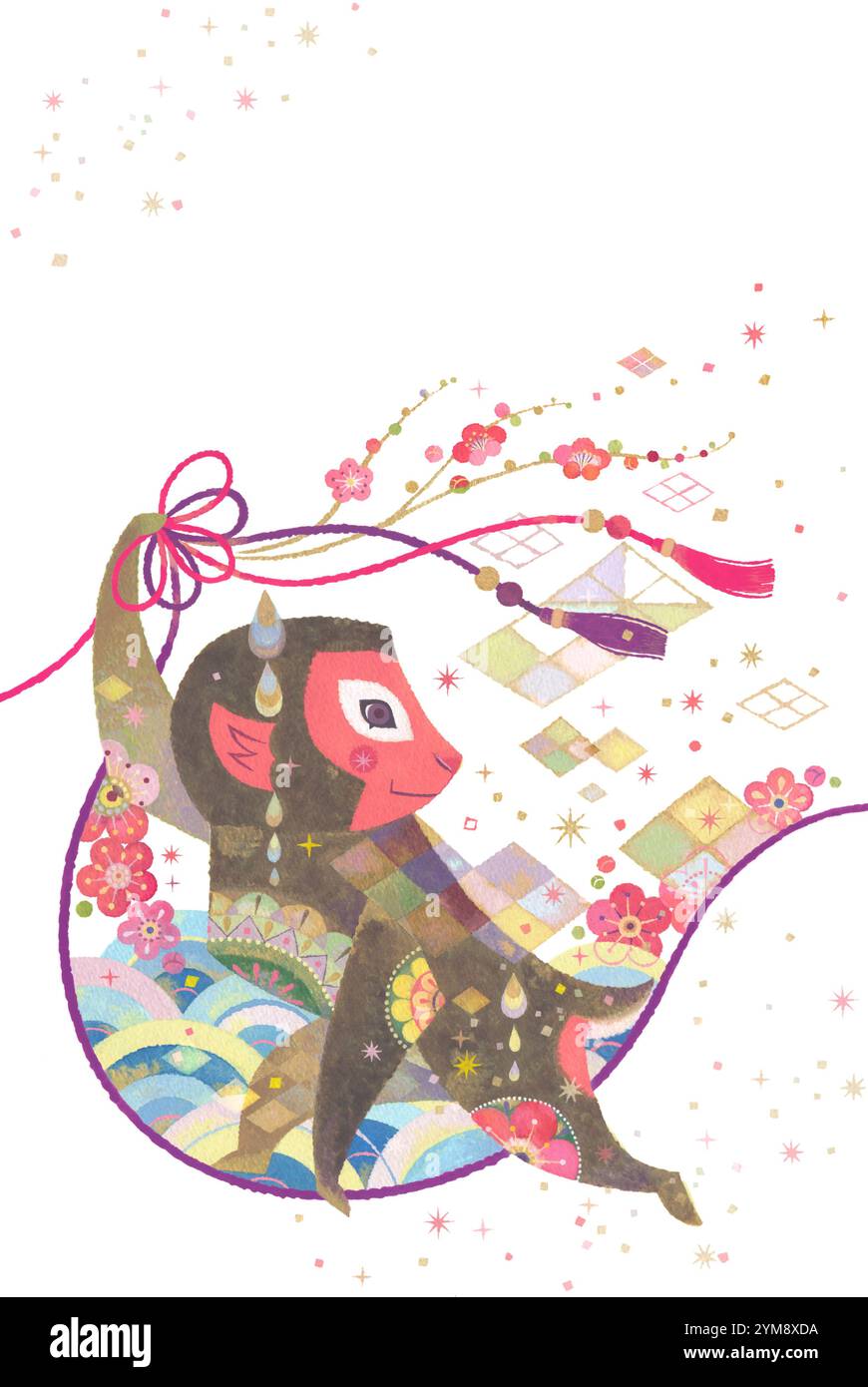 Auspicious pattern for the Year of the Rising Sun Stock Photo - Alamy