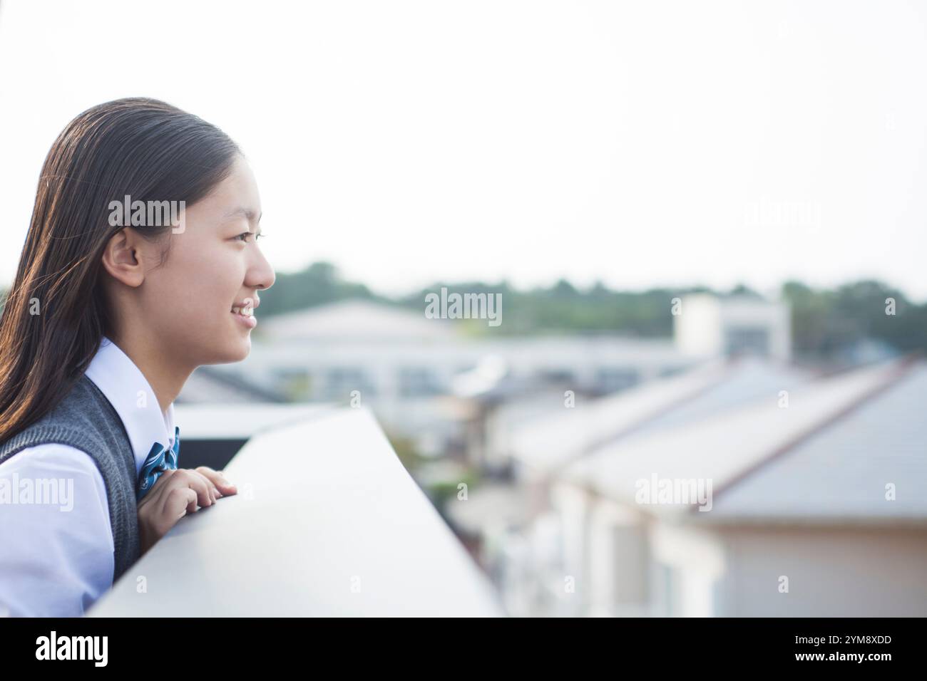 Female student gazing distance hi-res stock photography and images - Alamy