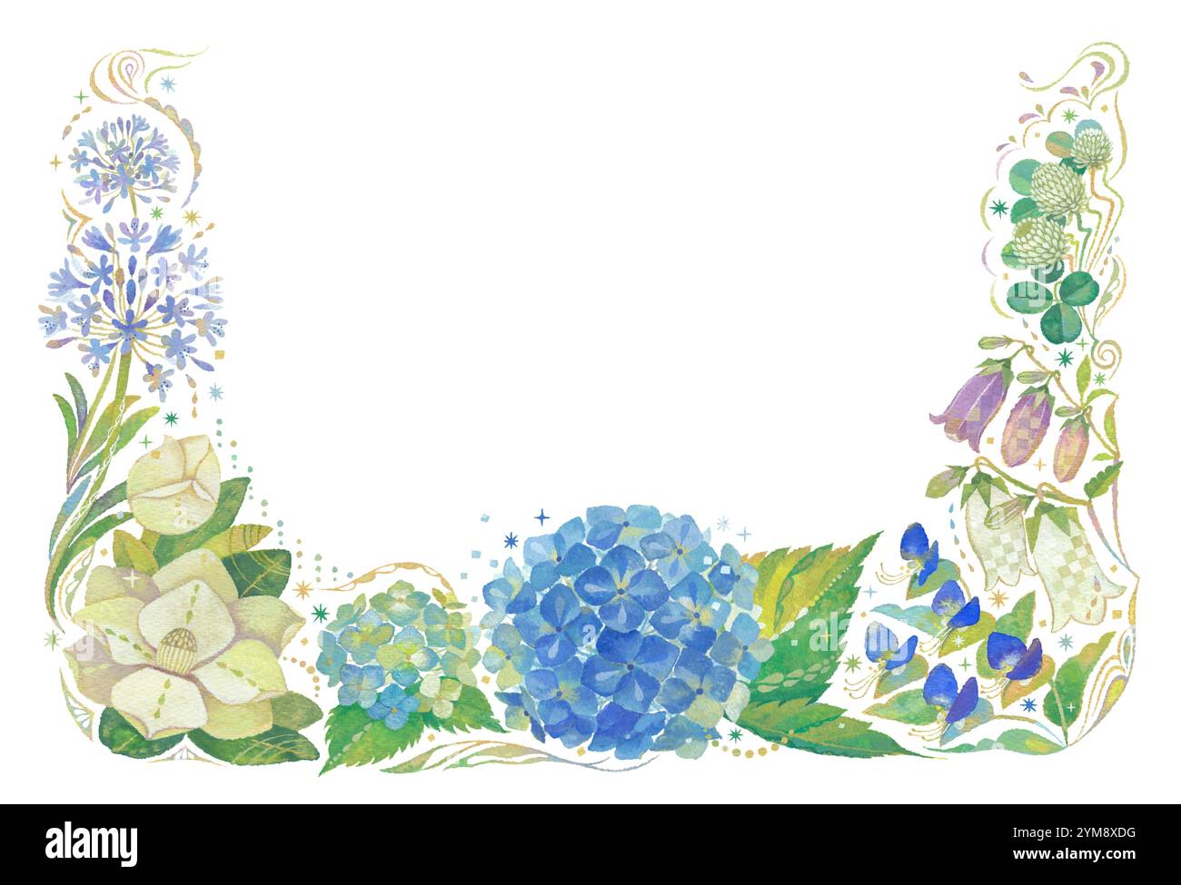 Purple hydrangea flower macrophylla Cut Out Stock Images & Pictures - Alamy