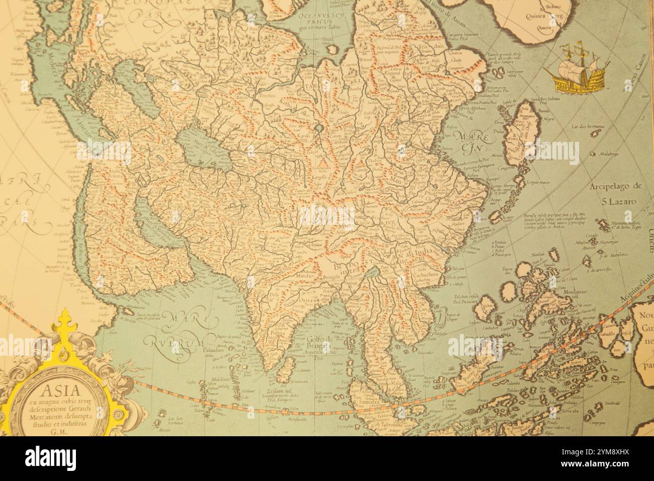 Old maps (Asia Stock Photo - Alamy