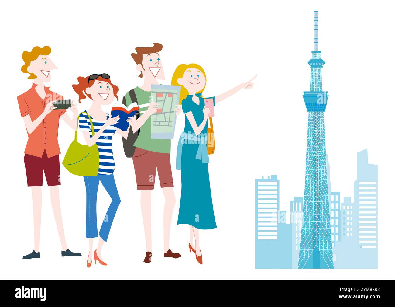 Travel sightseeing young woman Cut Out Stock Images & Pictures - Alamy