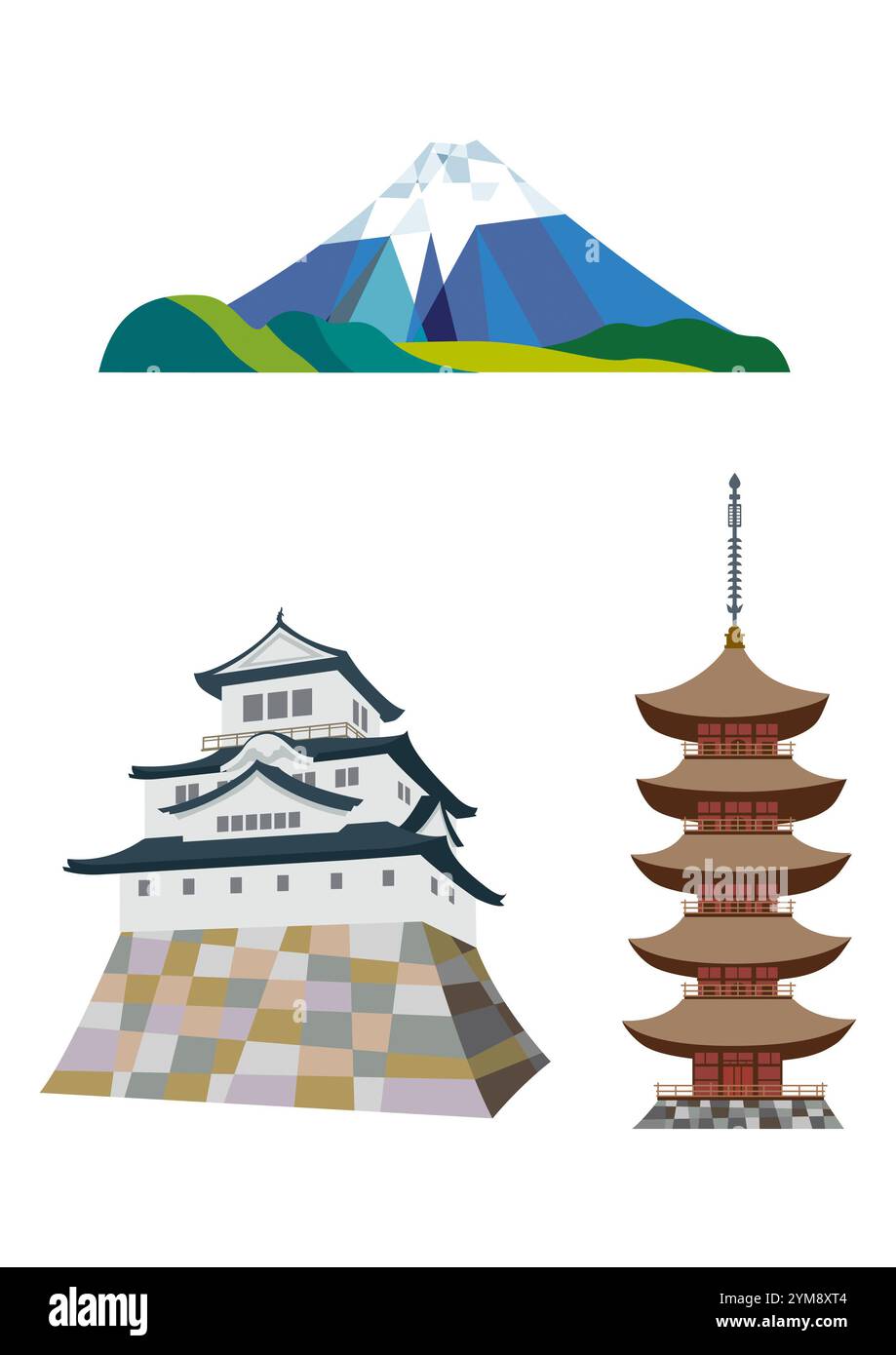 Five story pagoda Cut Out Stock Images & Pictures - Alamy