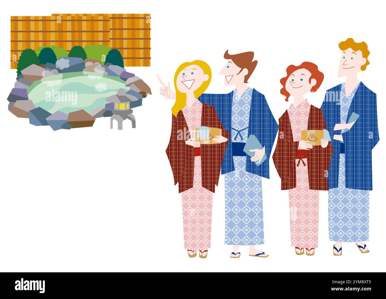 Tourism in Japan for Foreign Tourists Hot Springs Trip Stock Photo - Alamy