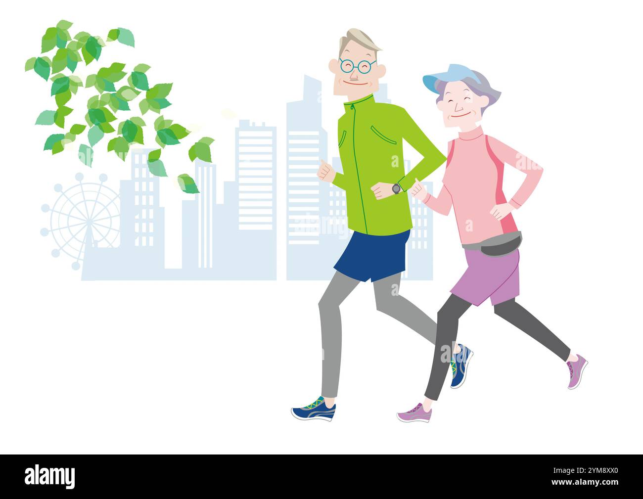 Two senior man doing Cut Out Stock Images & Pictures - Alamy