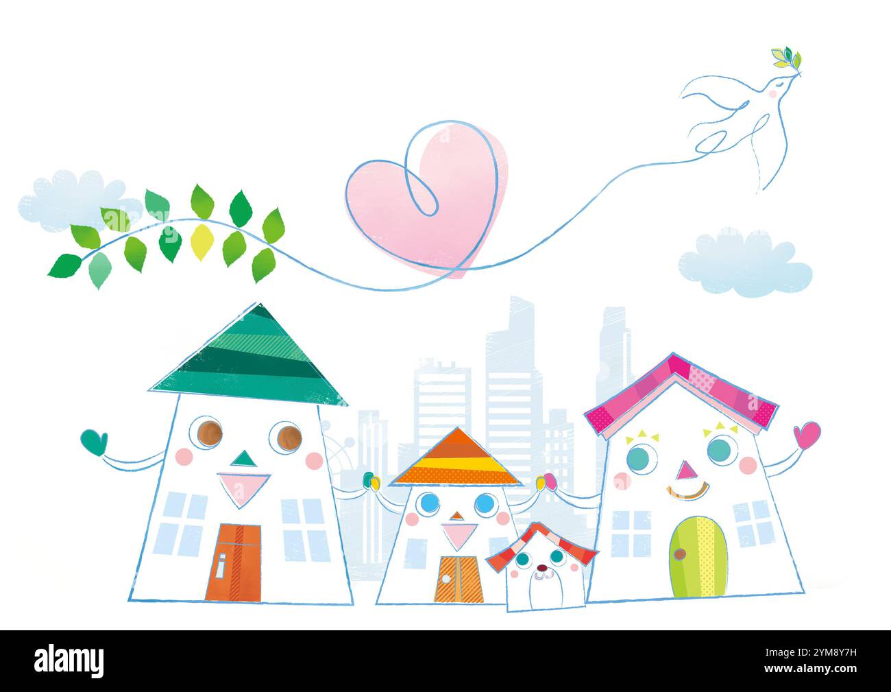 Family and sun Cut Out Stock Images & Pictures - Alamy