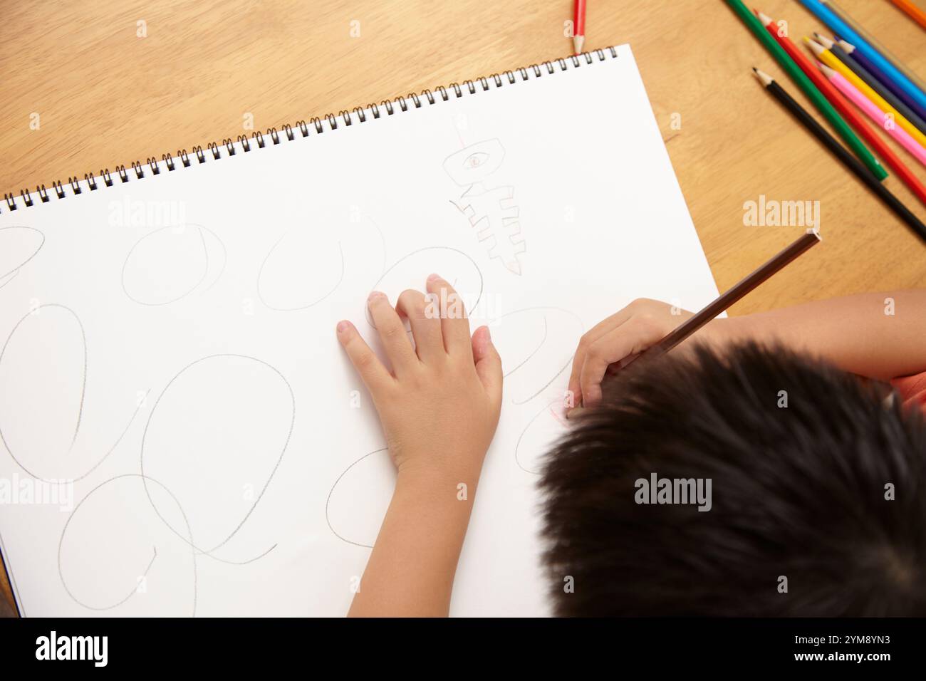 Child hand drawing hi-res stock photography and images - Alamy