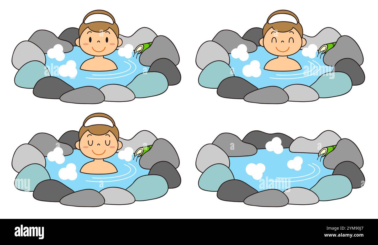 Woman open air hot springs Cut Out Stock Images & Pictures - Alamy