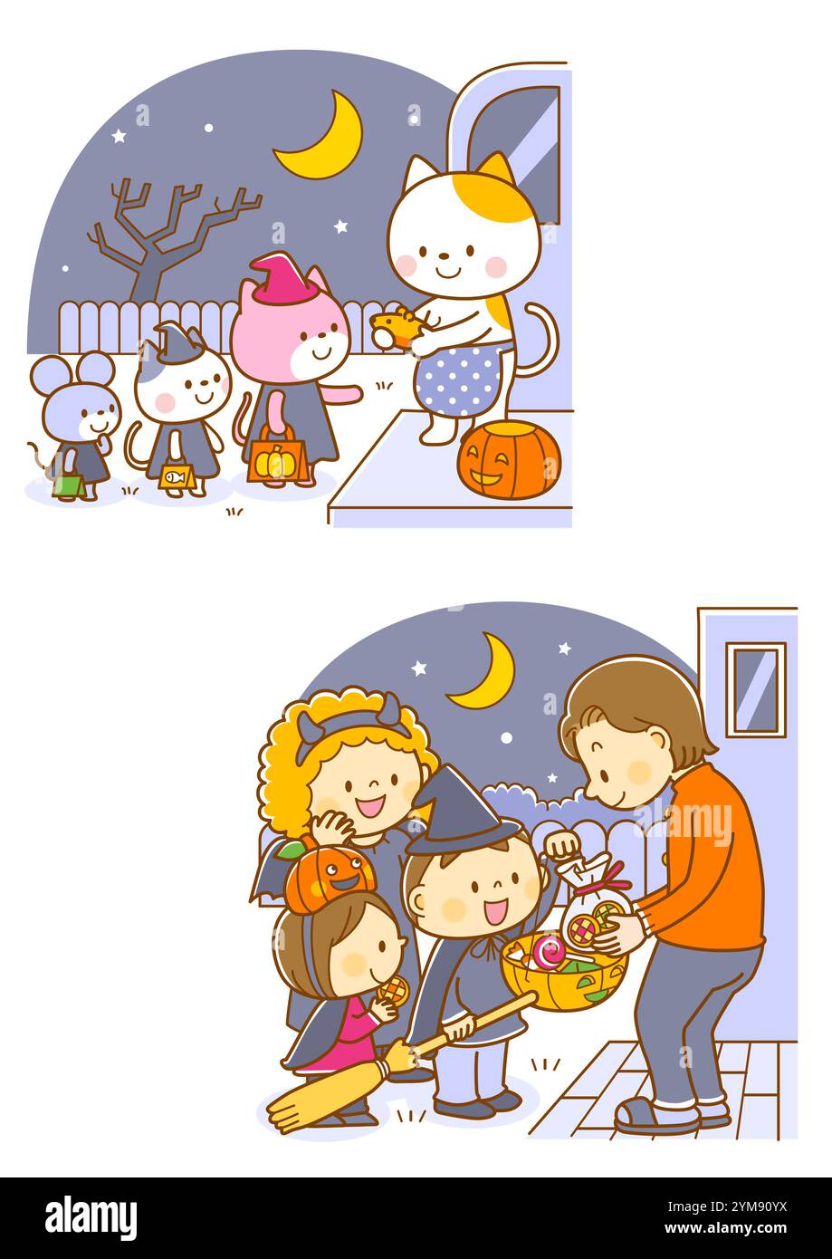 Children receiving candy hi-res stock photography and images - Alamy