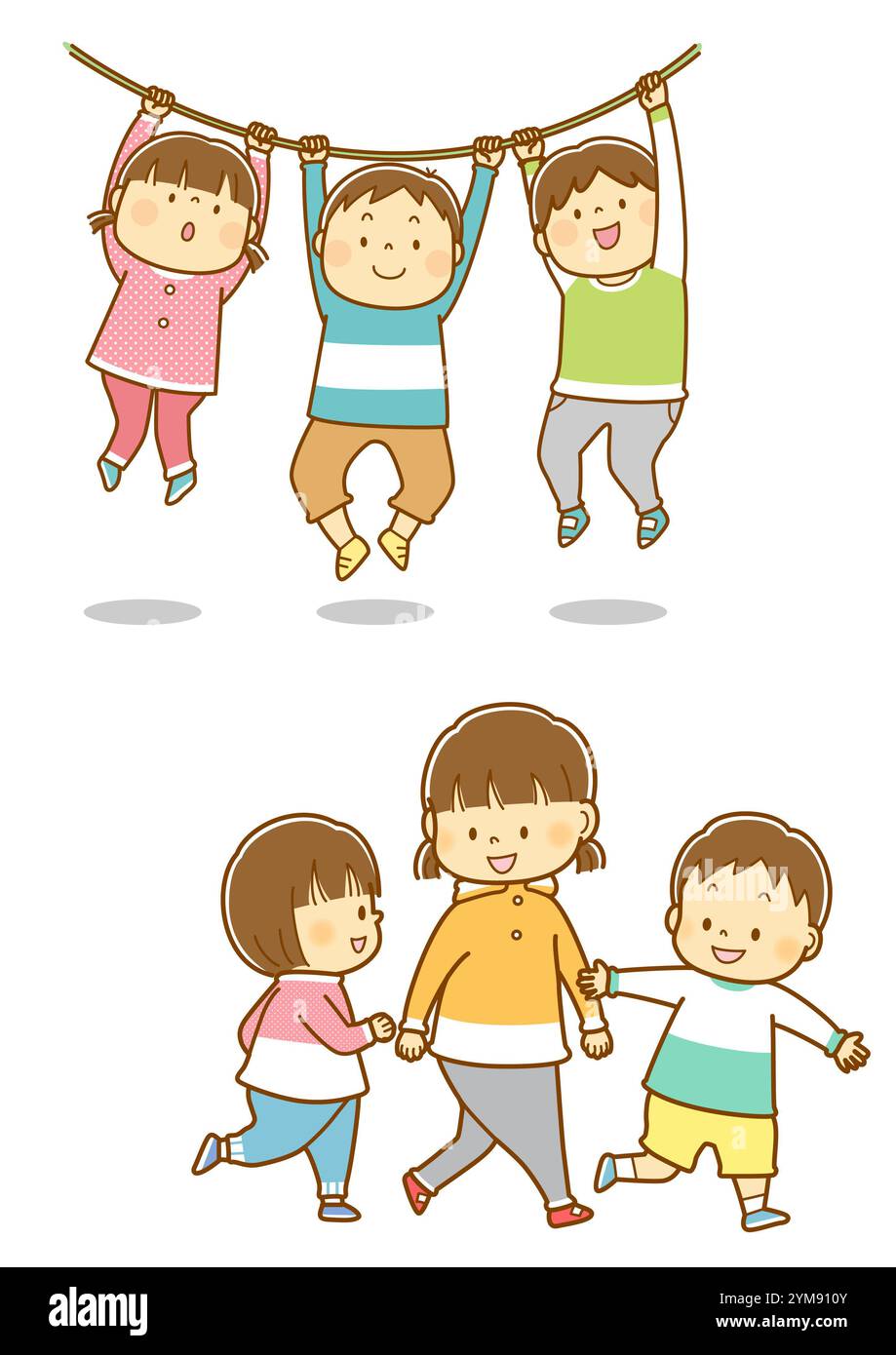 Six 6 children Cut Out Stock Images & Pictures - Alamy