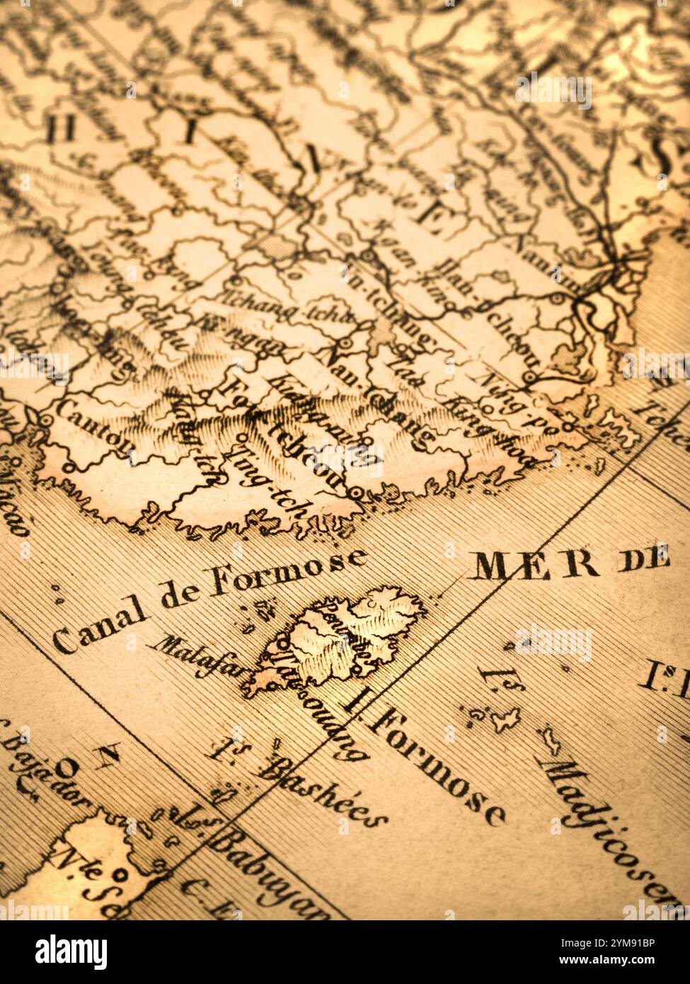 Old Map Taiwan Stock Photo - Alamy