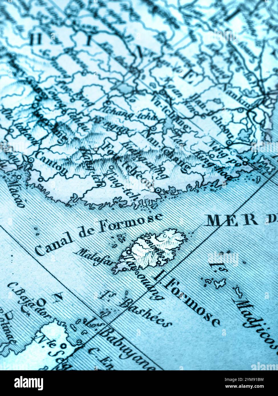 Old Map Taiwan Stock Photo - Alamy