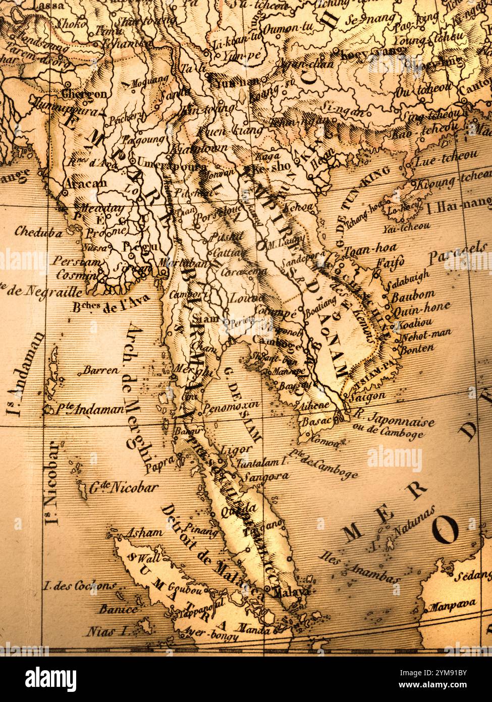 Old Map Indochinese Peninsula Stock Photo - Alamy Old Map Indochinese Peninsula Stock Photo - Alamy