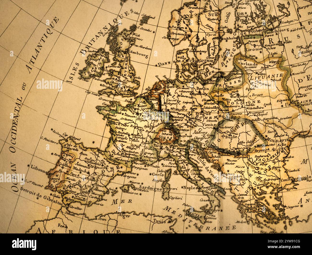Old Map Europe Stock Photo - Alamy