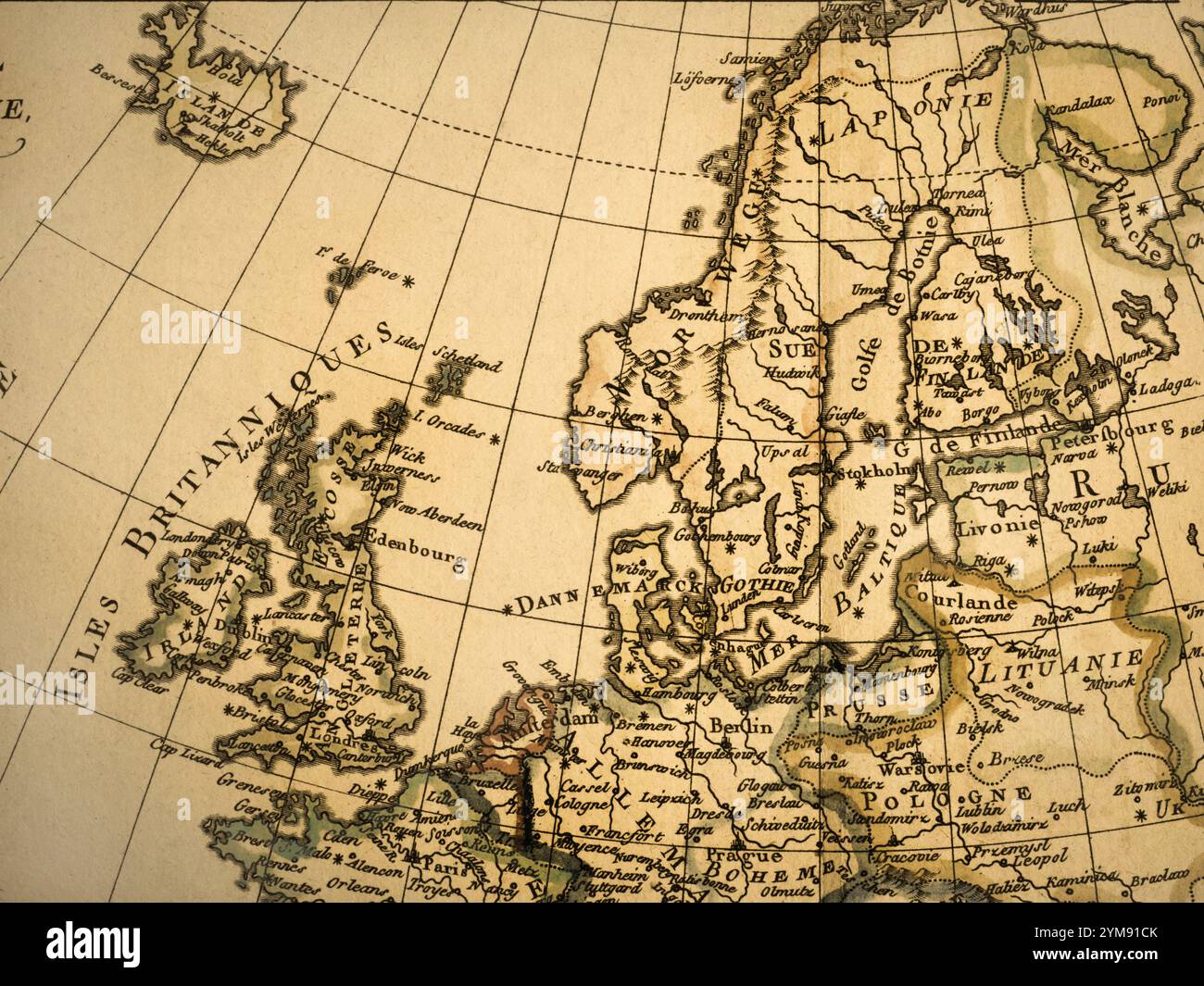 Old Map Europe Stock Photo - Alamy