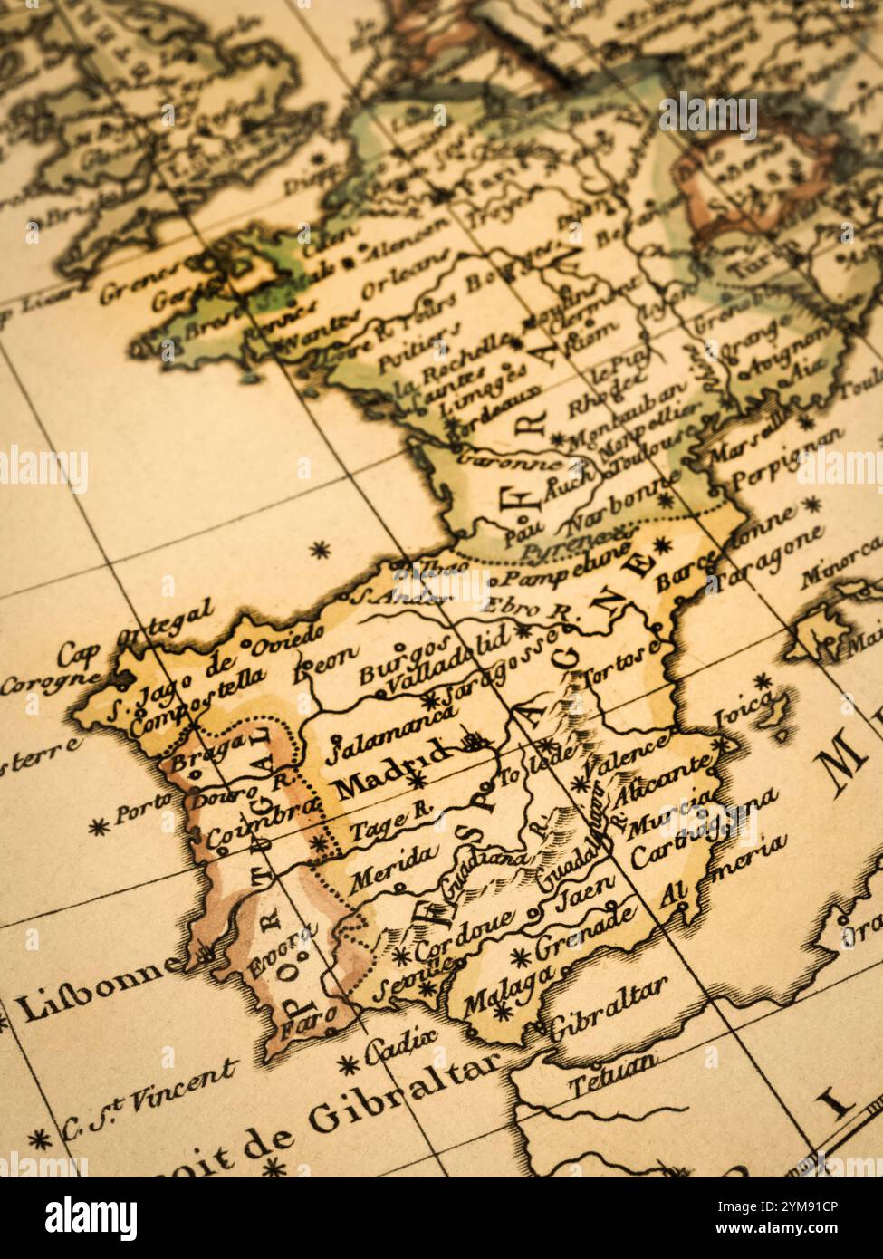 Gibraltar 1780 map hi-res stock photography and images - Alamy