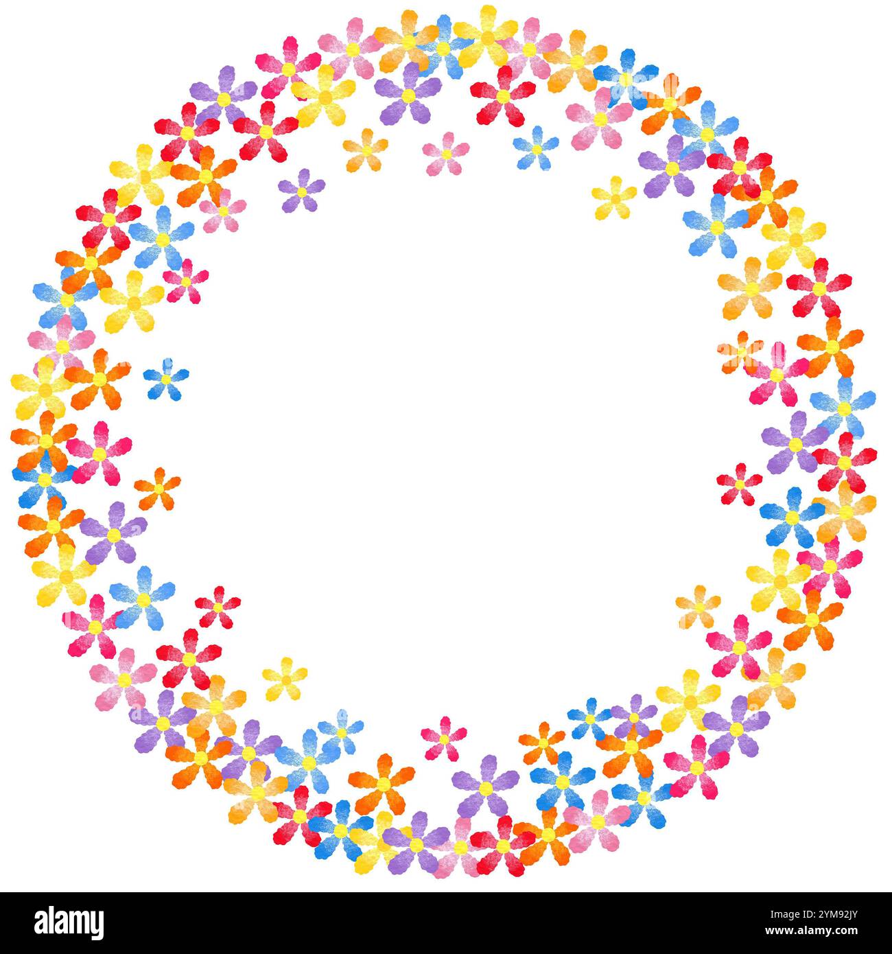 Colorful flower frames Stock Photo - Alamy