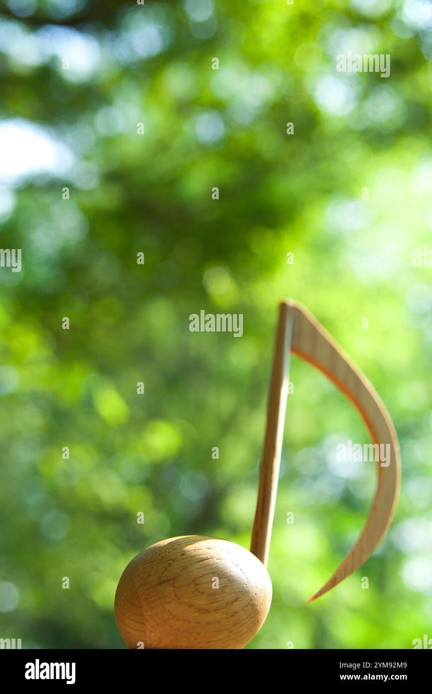 Green and musical notes Stock Photo - Alamy