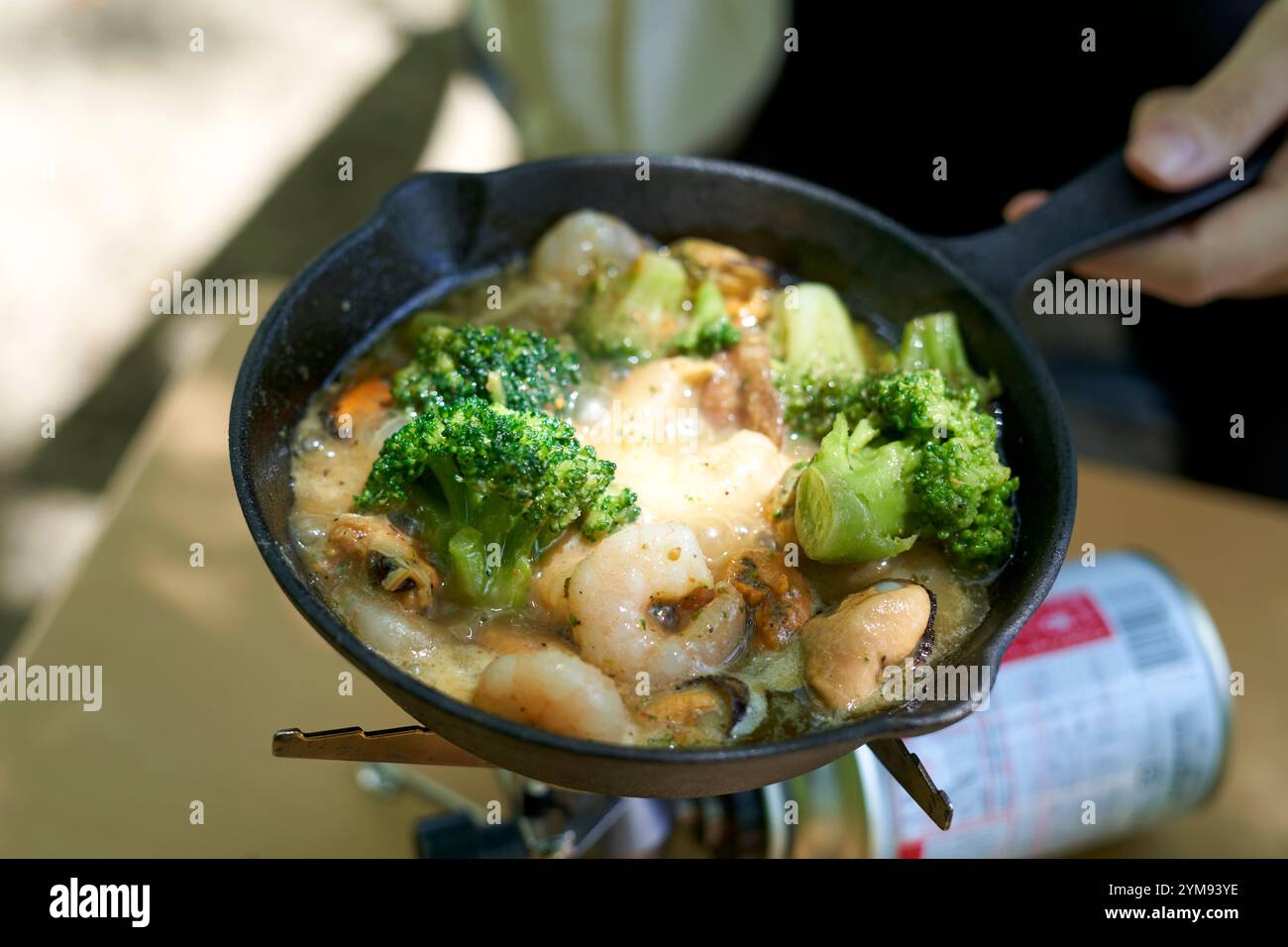Young Japanese woman camping alone Stock Photo - Alamy