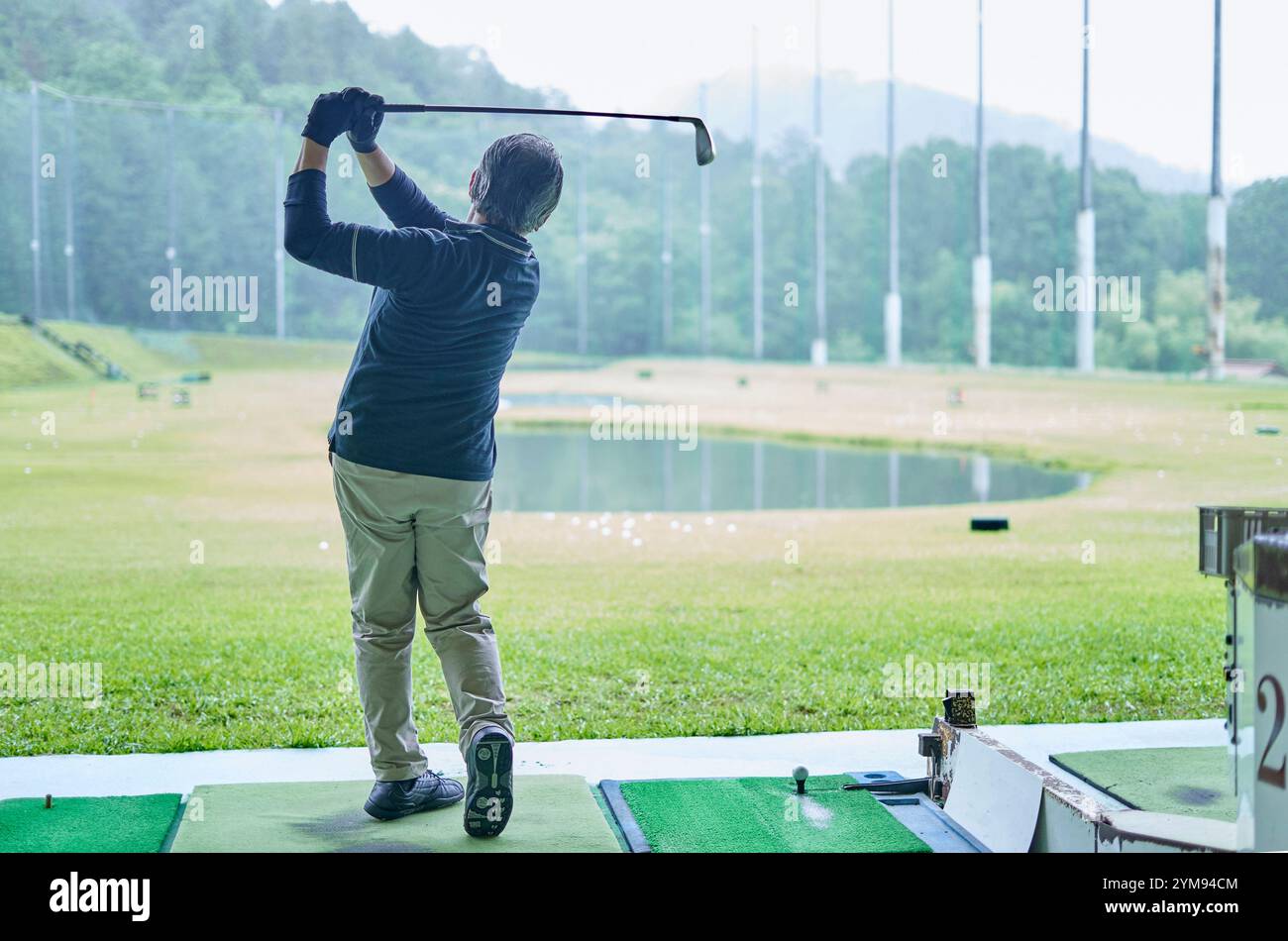 Golf swing senior man hi-res stock photography and images - Alamy