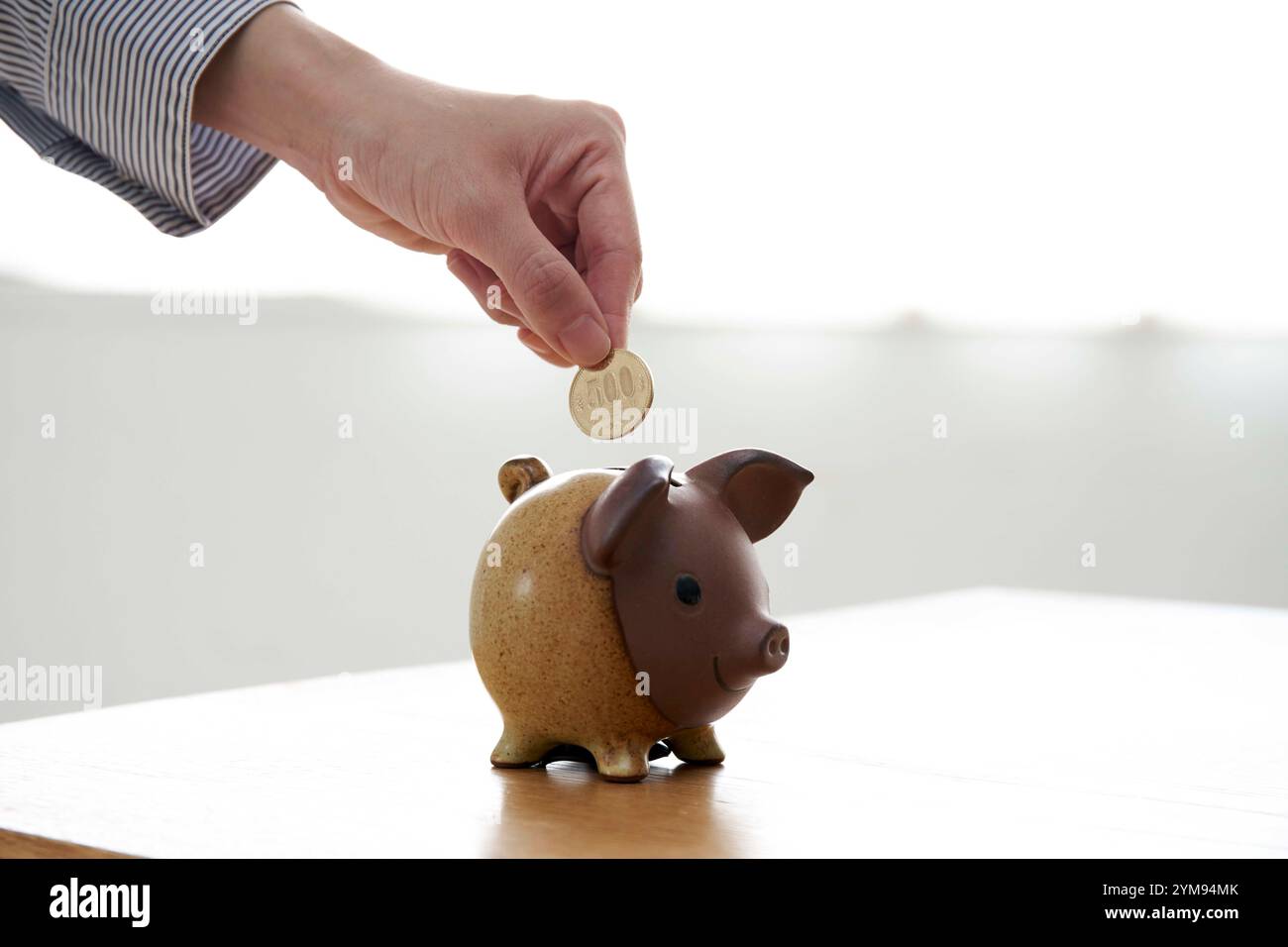 Woman hand putting coin in hi-res stock photography and images - Alamy