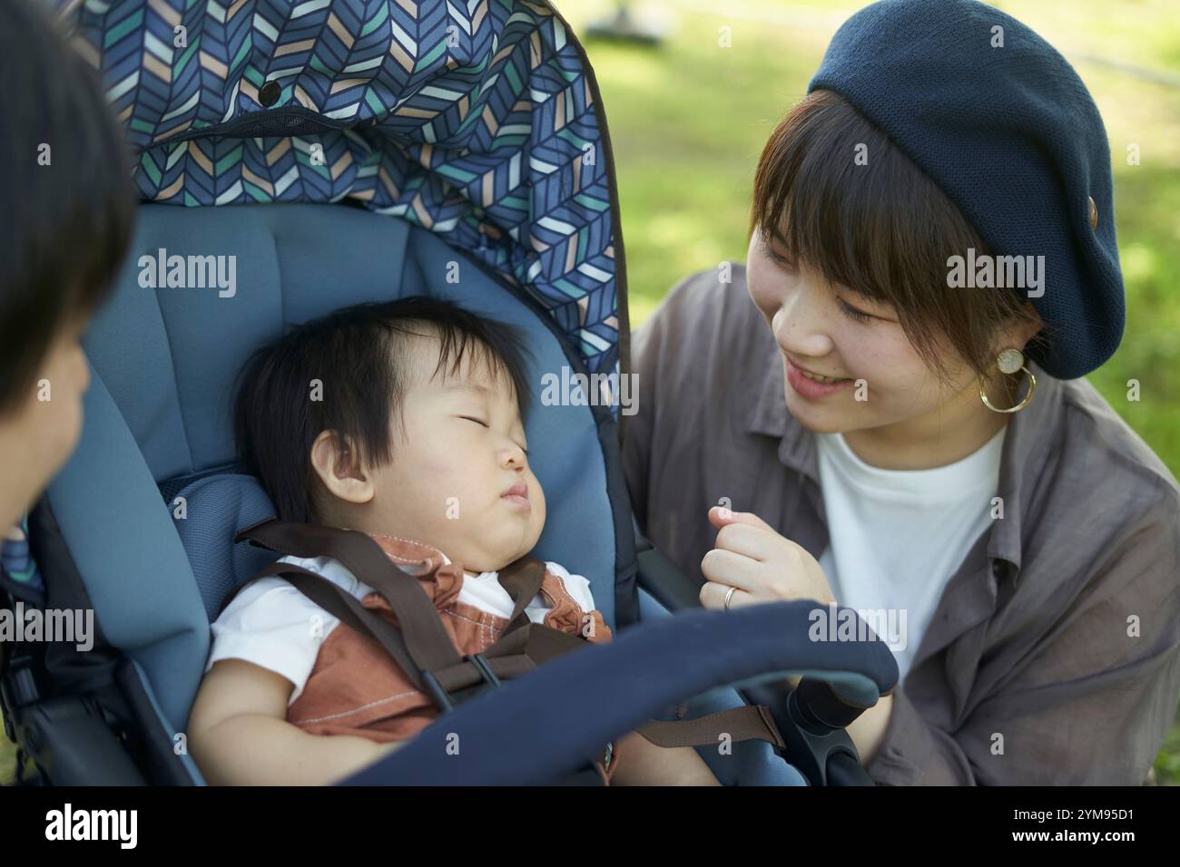 Cute Japanese baby in stroller Stock Photo - Alamy