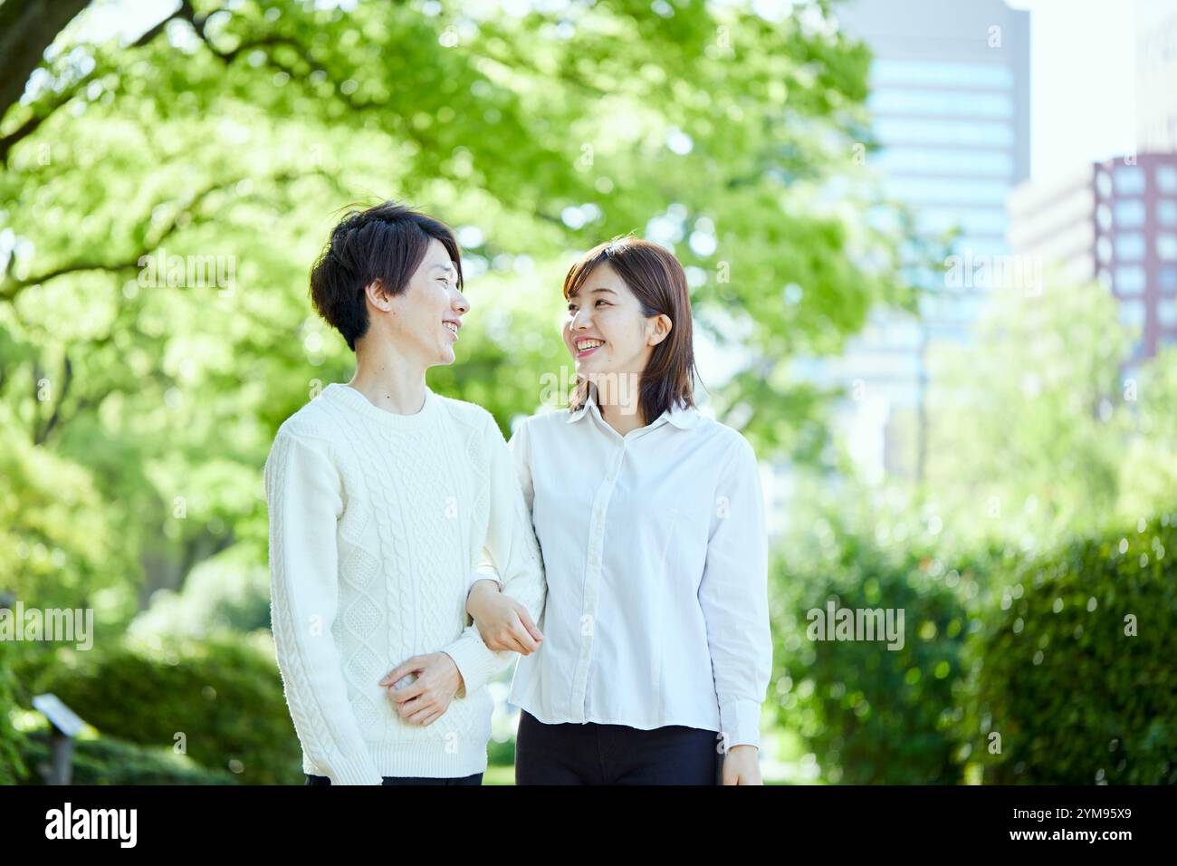 A fresh young couple who get on well with each other Stock Photo - Alamy