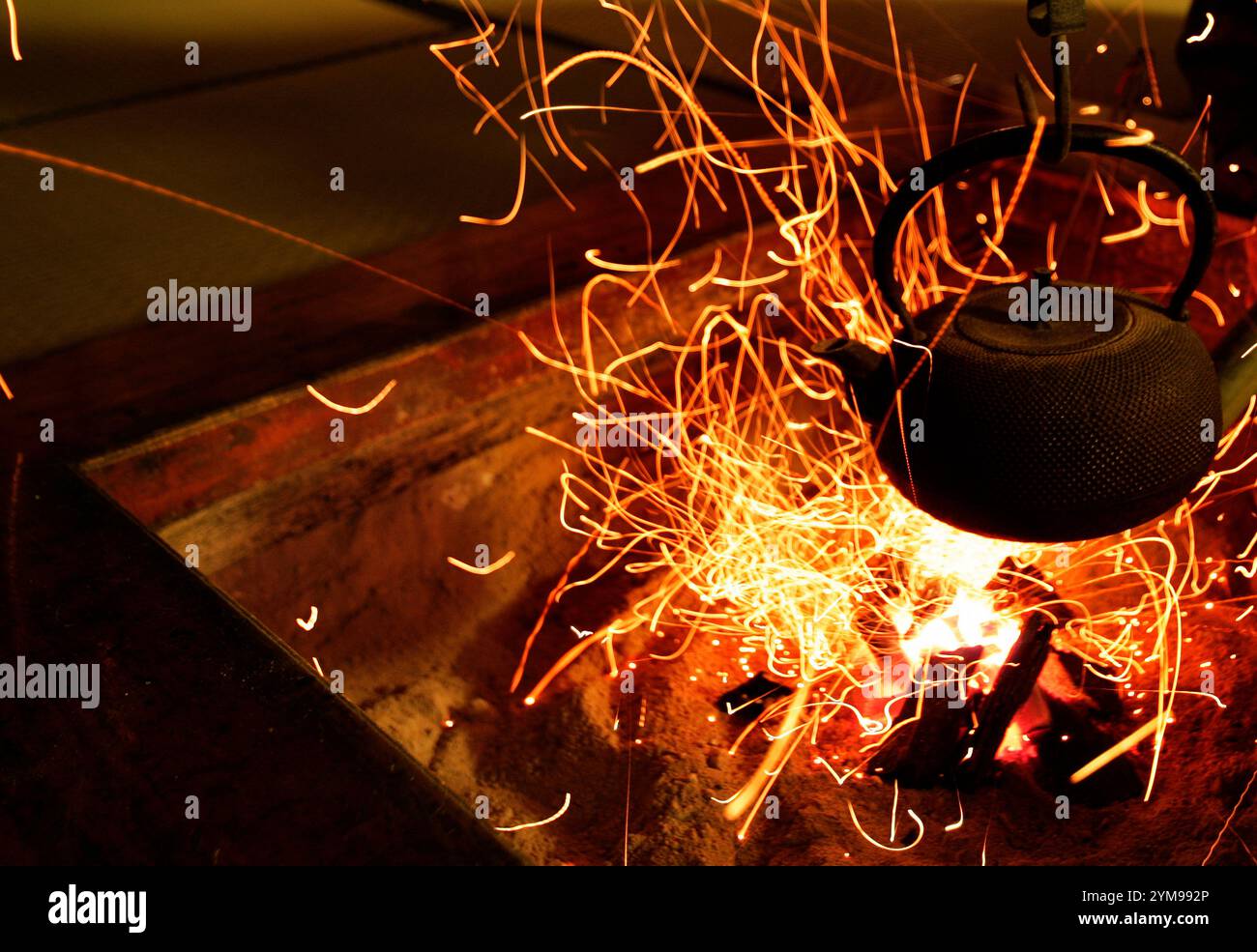 Irori (sunken hearth Stock Photo - Alamy